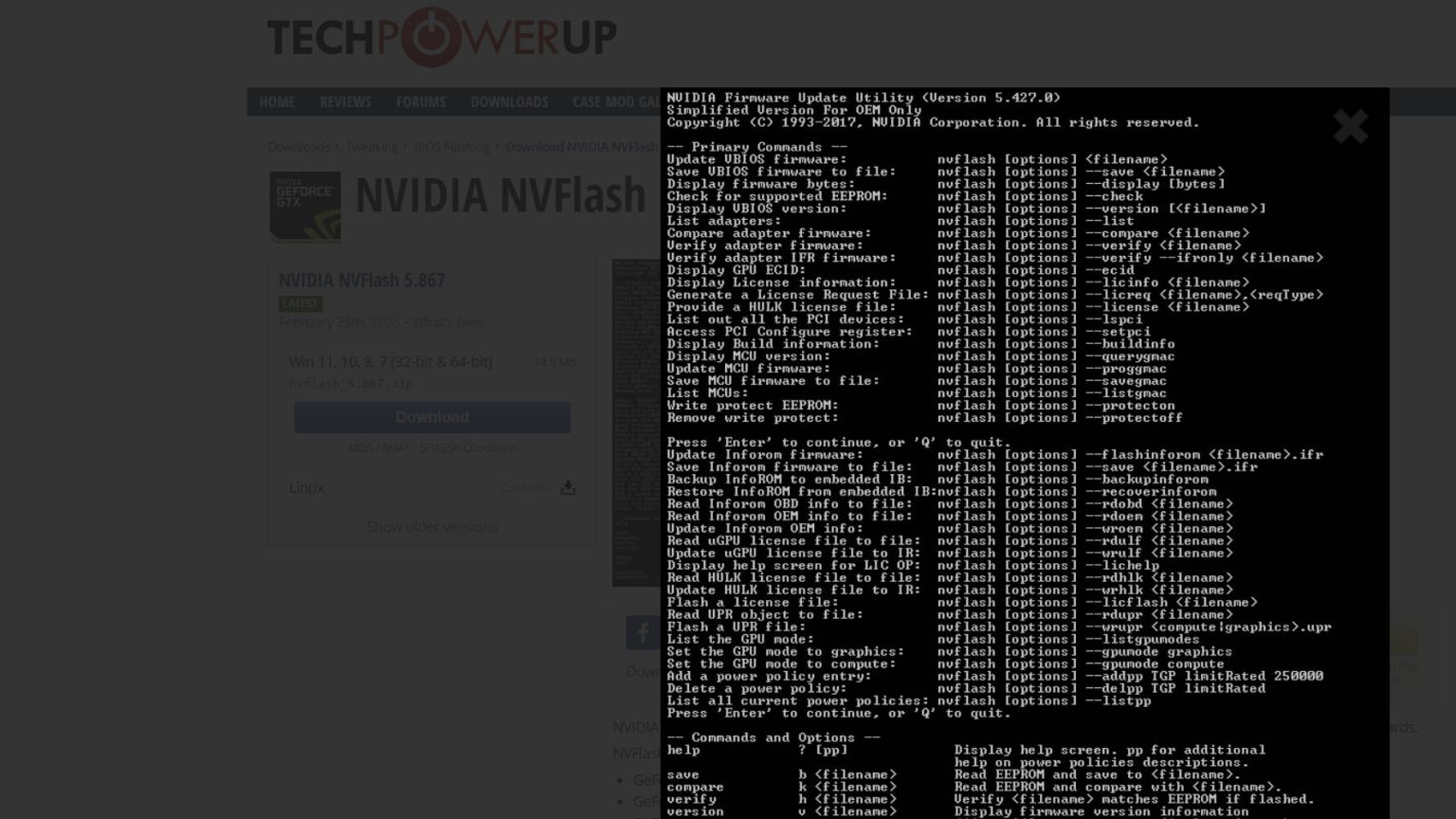 NVIDIA GPU BIOS 更新程式 NVFLASH 推出新版，新增支援 RTX 50 系列 | UNIKO's Hardware
