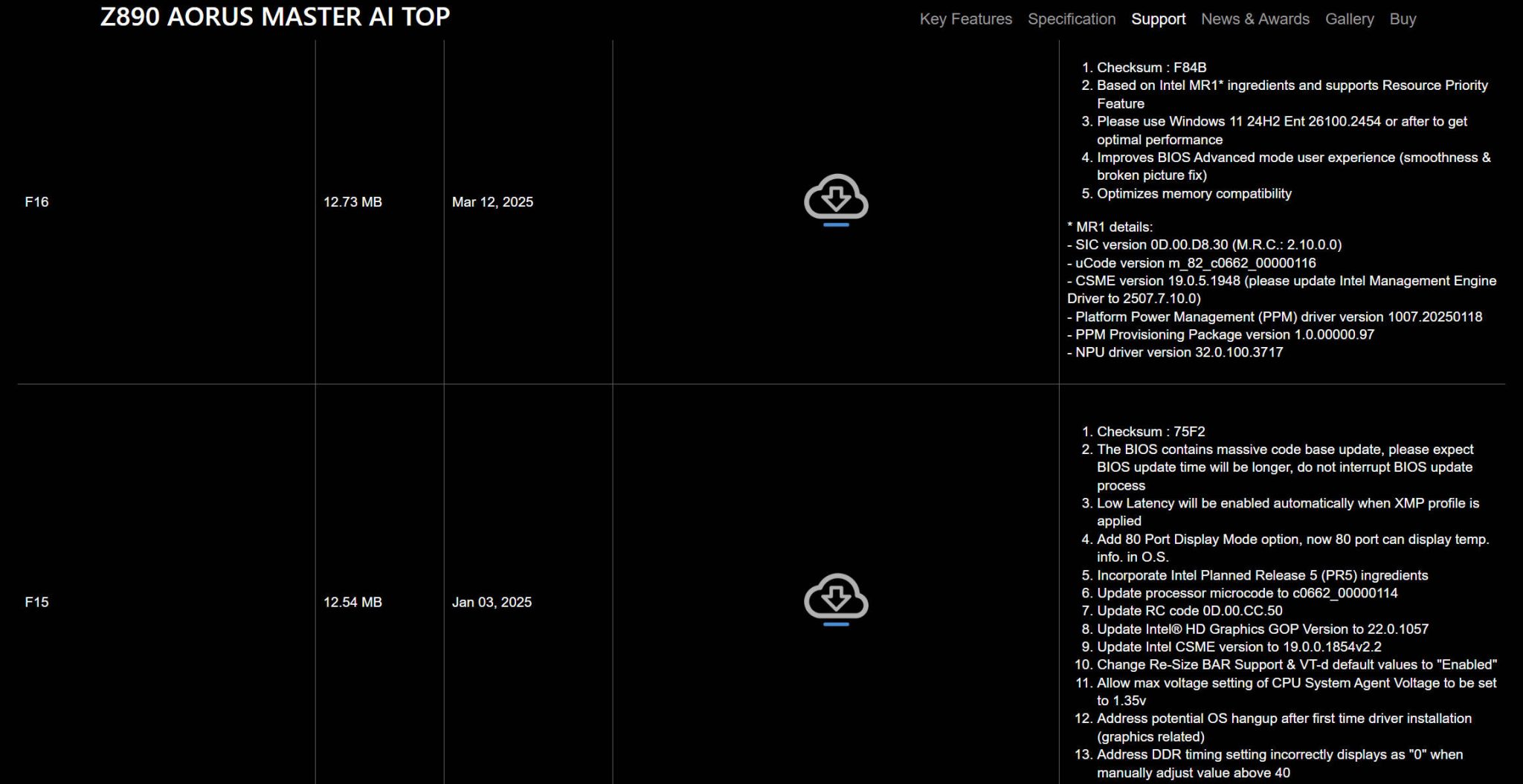 INTEL MR1 MICROCODE 0X117 + ME 1948 BIOS 現已推出 | UNIKO's Hardware