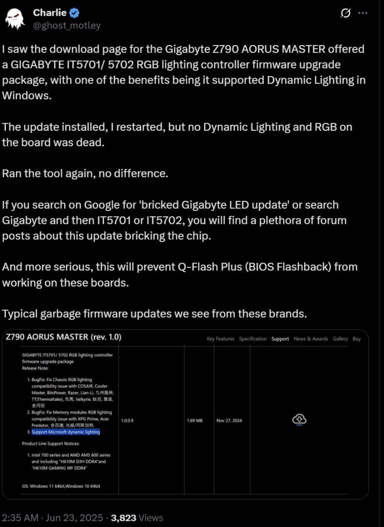 更新技嘉主機板 IT57XX 微處理器韌體要注意！ | UNIKO's Hardware