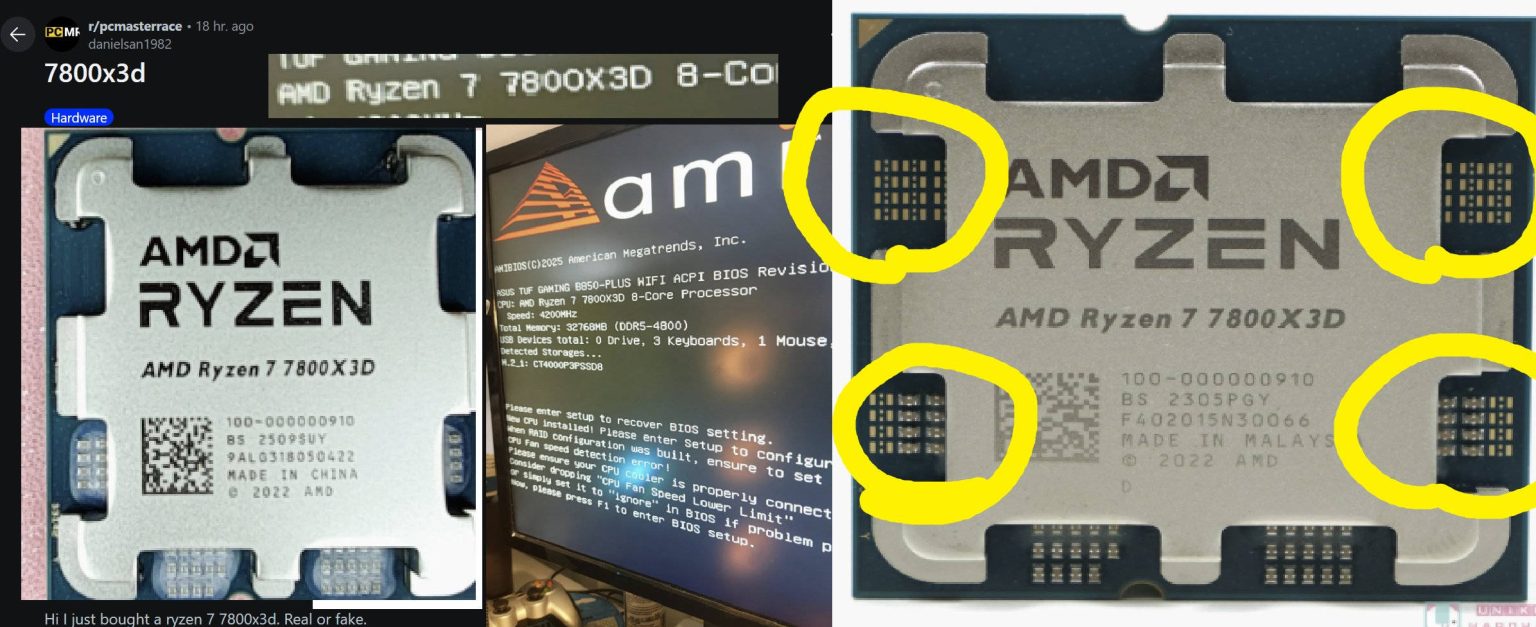 AMD RYZEN 7 7800X3D 也使用新 SUBSTRATE 了 | UNIKO's Hardware