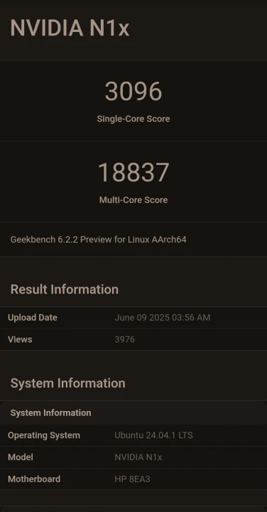 NVIDIA N1X 工程版 SoC Geekbench 6 跑分遭曝光，效能約等於 Apple 的 M3 Max | UNIKO's ...